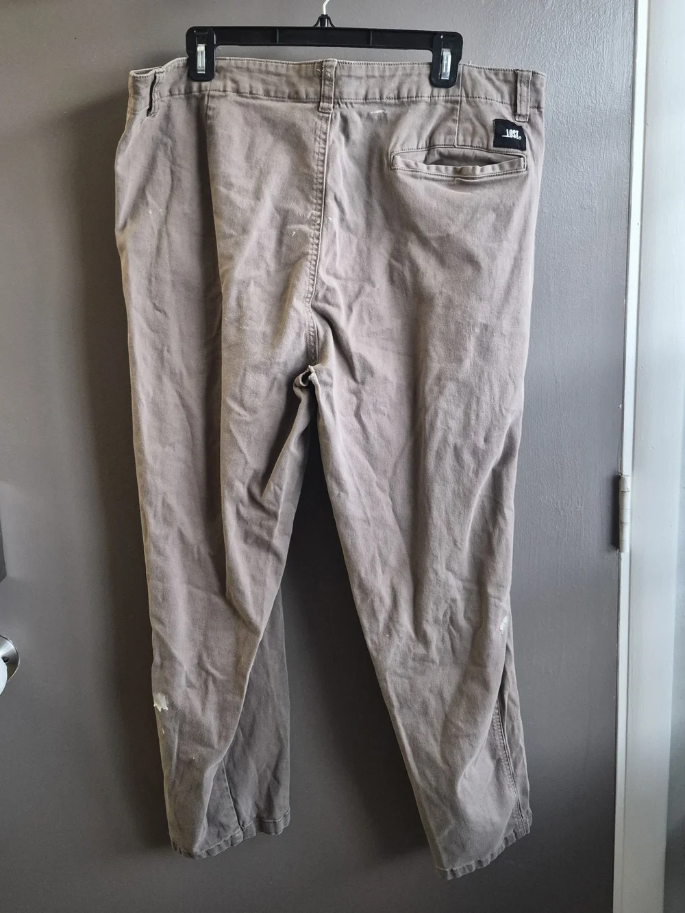 Lost | Pants | Mens Classic Chinos In Taupe With Paint Splatters | Poshmark